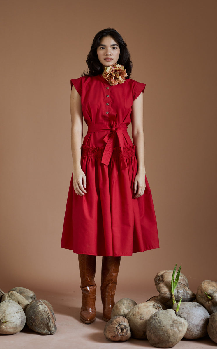 AKIKO DRESS - RED – YongStudio